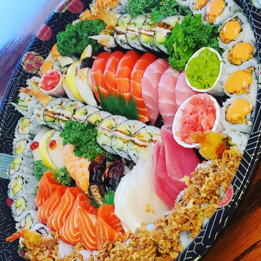 LARGE SUSHI &SASHIMI & MAKI TRAY (75pc) | SUSHI YOU
